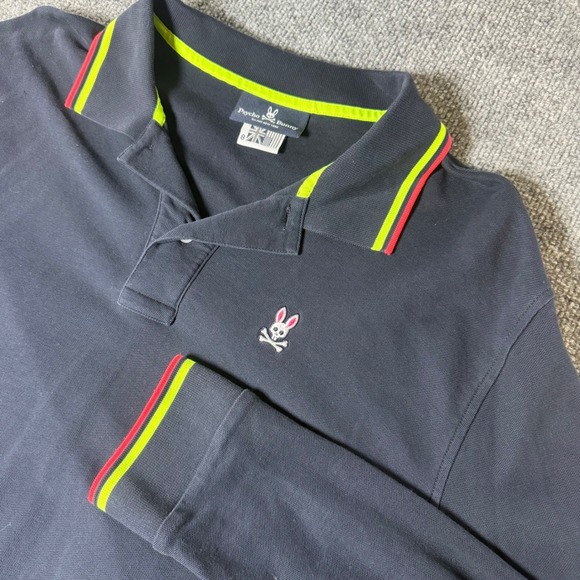 Psycho Bunny | Shirts | Psycho Bunny Polo Shirt Mens Long Sleeve Black ...